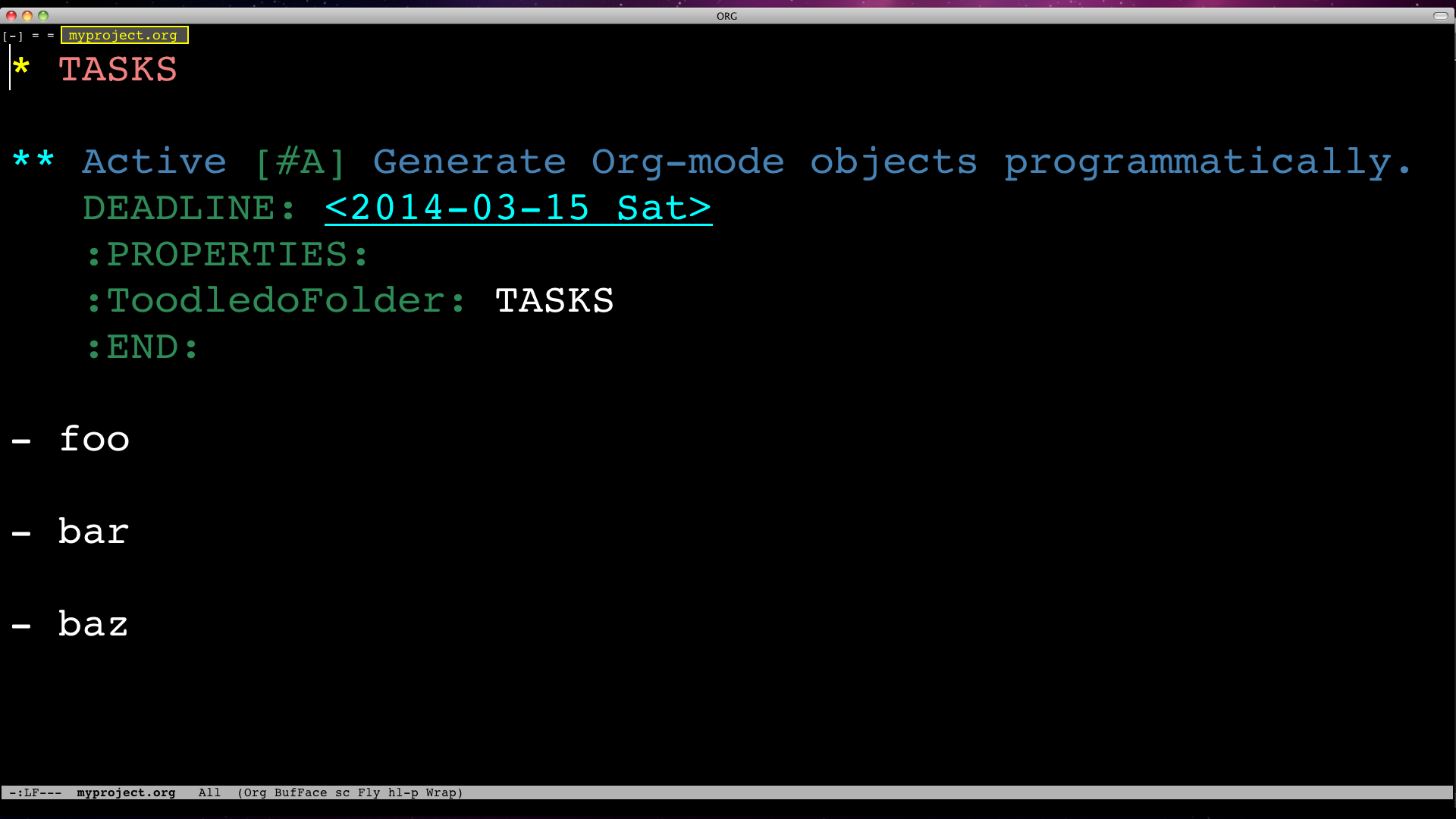 Emacs Generate Org Mode Objects Programmatically Stack Overflow