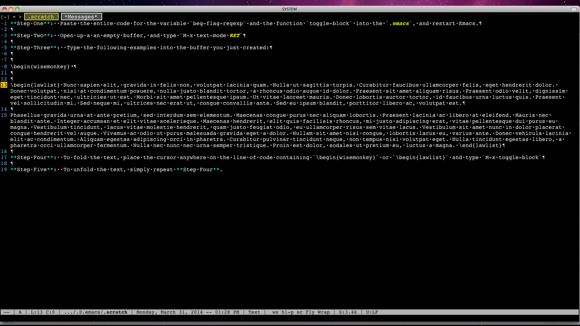 System Verilog Fold Unfold Block Of Code Comment Section In Emacs For Uvm Systemverilog